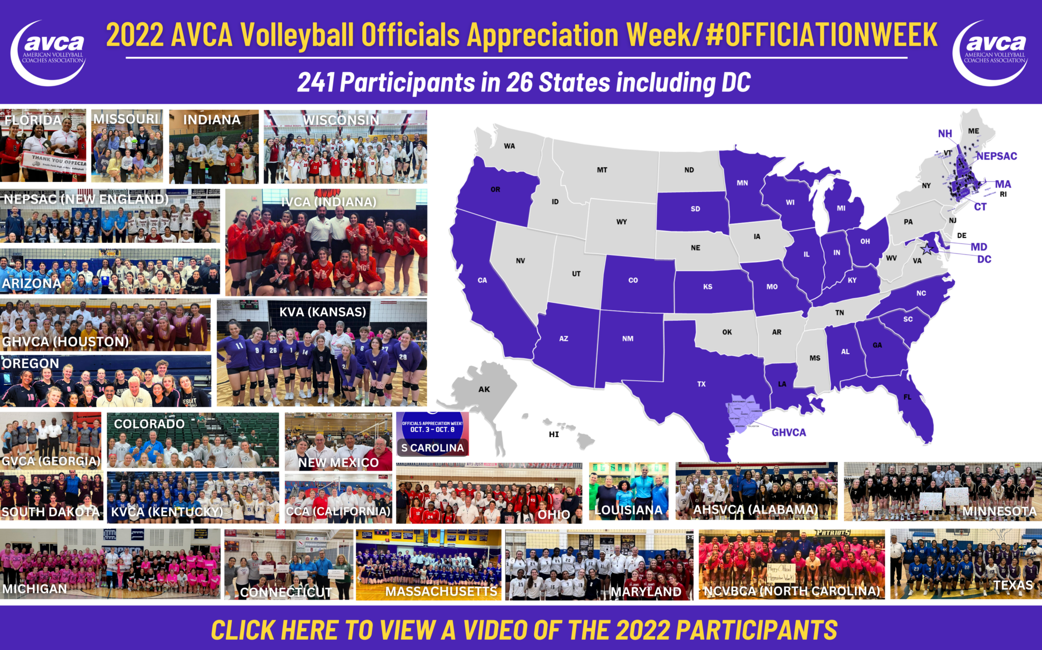 2025 AVCA Fall Volleyball Officials Appreciation Week | AVCA Events