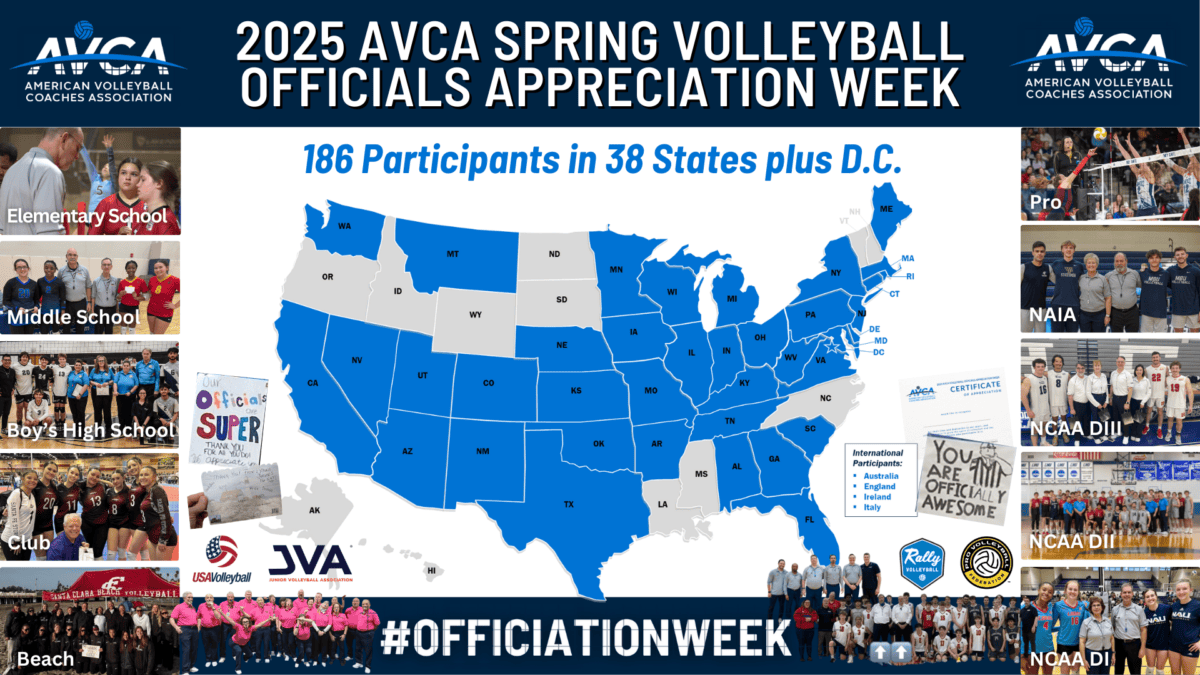 2025 AVCA Spring Volleyball Officials Appreciation Week