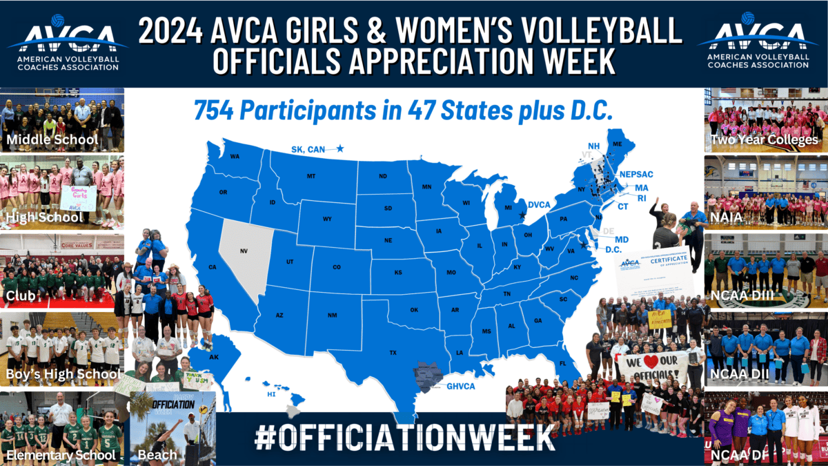 2025 AVCA Spring Volleyball Officials Appreciation Week