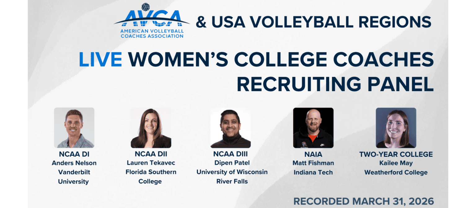 Recruiting Panel: Women's College Coaches | AVCA and USAV Region Partners